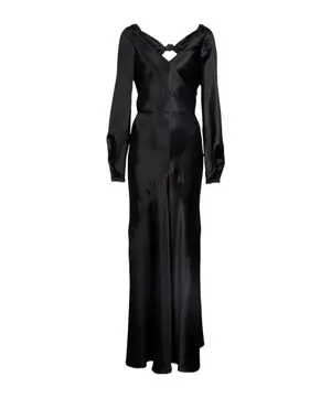Gabriela Hearst Satin Midi Dress - Black