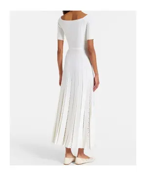 Gabriela Hearst Off-the-shoulder Short-sleeved Dress With Detachable Belt