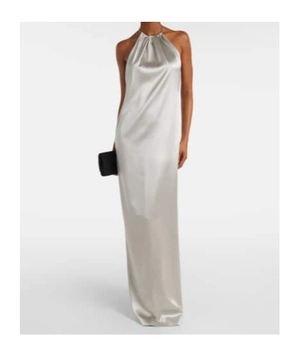 Ralph Lauren Corra Halterneck Satin Gown