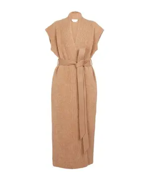 Gabriela Hearst Long Knitted Vest - Nude