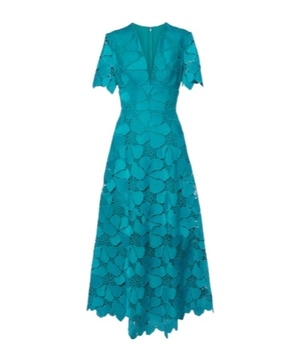Elie Saab Deep V-neck Dress - Green