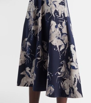 Altuzarra Kirsty Printed Cotton-blend Midi Wrap Dress