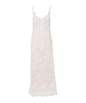 Blumarine Embellished Lace Maxi Dress - White