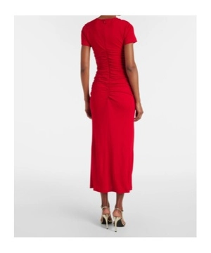 Carolina Herrera Ruched Midi Dress