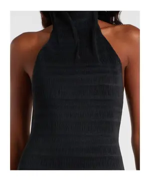 Magda Butrym Sleeveless Shirred Turtleneck Top