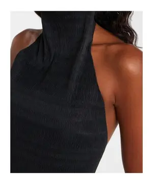 Magda Butrym Sleeveless Shirred Turtleneck Top