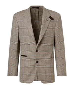 Dunhill Checked Wool And Cashmere Blazer - Gray
