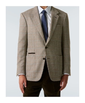 Dunhill Checked Wool And Cashmere Blazer
