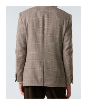 Dunhill Checked Wool And Cashmere Blazer