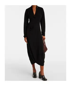 LEMAIRE Draped Crepe Jersey Maxi Dress