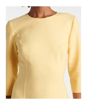 Oscar De La Renta Wool-blend Midi Dress With Ruffled Hem
