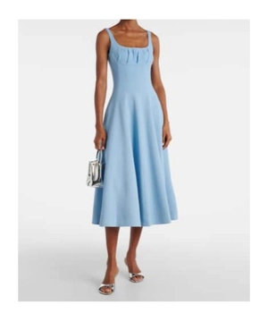 EMILIA WICKSTEAD Collins Wool Crêpe Midi Dress