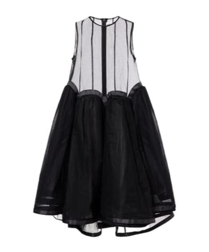 Comme Des Garçons Tulle Midi Dress - Black