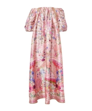Camilla Embellished Floral Print Off-shoulder Maxi Dress