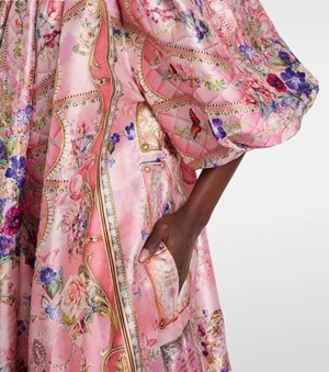 Camilla Embellished Floral Print Off-shoulder Maxi Dress