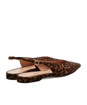 GIANVITO ROSSI Handmade Leopard Print Flats