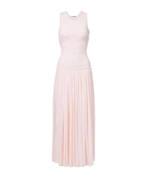 JIL SANDER Shirred Maxi Dress - Pink