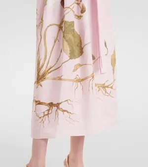 Erdem Printed Linen Midi Dress