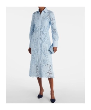 Erdem Laser-cut Cotton Shirt Dress
