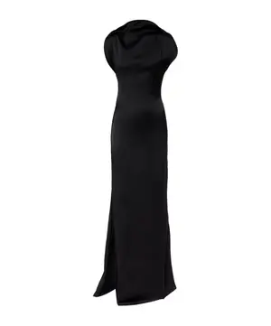 Victoria Beckham Satin Crepe Gown - Black