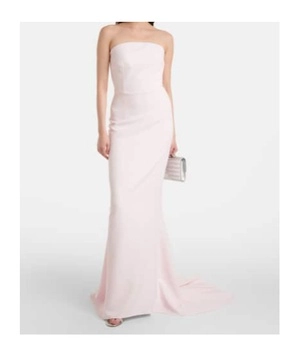 SAFIYAA LONDON Sofie Embellished Crêpe Bustier Gown
