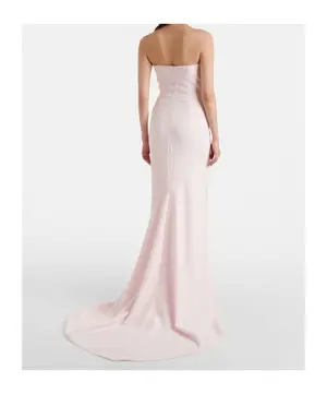 SAFIYAA LONDON Sofie Embellished Crêpe Bustier Gown