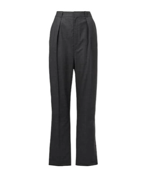 LEMAIRE Pleated Straight-leg Trousers - Grey