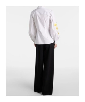 Carolina Herrera Floral Cotton-blend Poplin Shirt