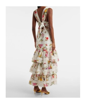Camilla Floral Tiered Cotton And Silk Maxi Dress