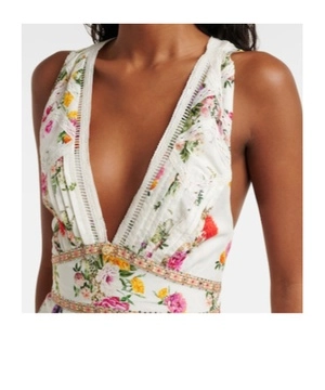 Camilla Floral Tiered Cotton And Silk Maxi Dress