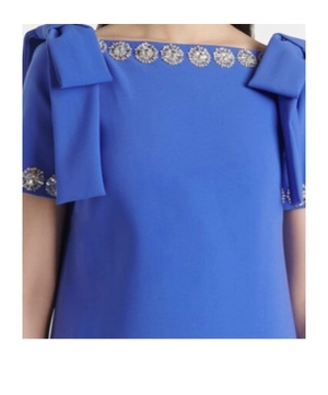 Carolina Herrera Embroidered Bow-detail Crêpe Gown