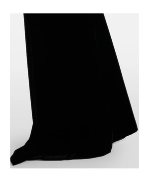 Carolina Herrera Ruched Velvet Bustier Gown