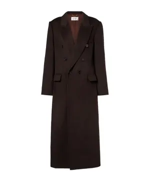 Victoria Beckham Double-breasted Wool And Cashmere Coat - Brown