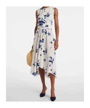 Altuzarra Penny Floral Silk Wrap Dress