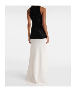 Staud Gabrielle Beaded Crêpe Gown