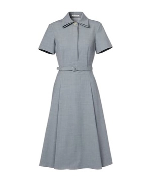EMILIA WICKSTEAD Iwona Belted Midi Dress - Gray
