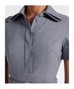 EMILIA WICKSTEAD Iwona Belted Midi Dress - Gray