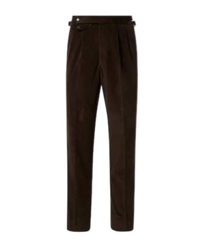 Dunhill Cotton And Cashmere Corduroy Straight Pants - Black