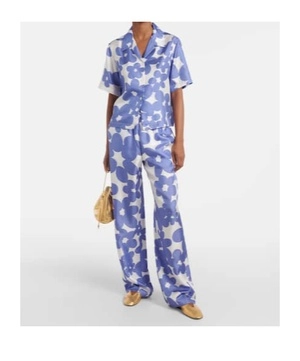 Marni Floral Silk Short-sleeved Shirt - Blue