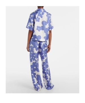 Marni Floral Silk Short-sleeved Shirt - Blue