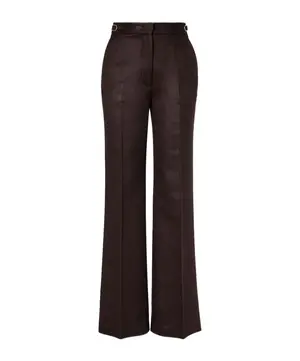 Gabriela Hearst Vesta Silk Flared Pants - Brown
