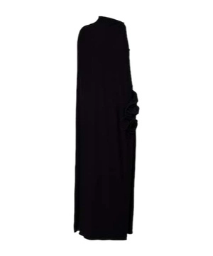 Magda Butrym Shawl-style Asymmetrical Dress - Black