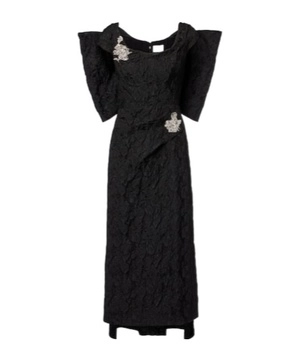 Erdem Embroidered Jacquard Gown