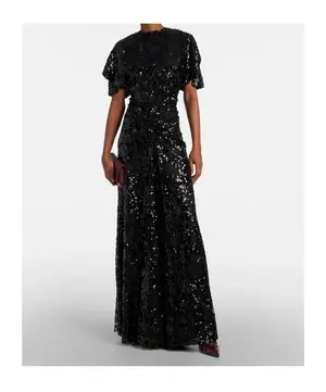 Victoria Beckham Sequined Gathered Gown