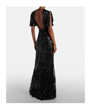 Victoria Beckham Sequined Gathered Gown