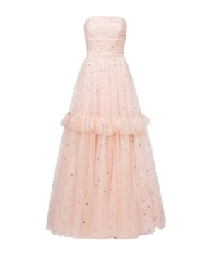 Jenny Packham Sequined Gown - Nude