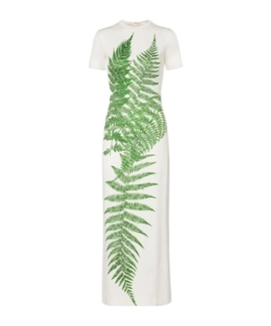 Oscar De La Renta Printed Jersey T-shirt Dress - White