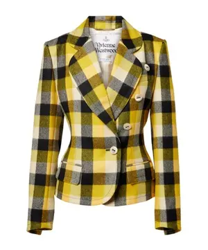 VIVIENNE WESTWOOD Georgia Checked Virgin Wool Blazer - Multicolor
