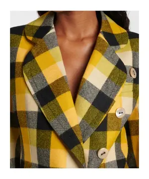 VIVIENNE WESTWOOD Georgia Checked Virgin Wool Blazer