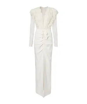 Alessandra Rich Lace Gown - White